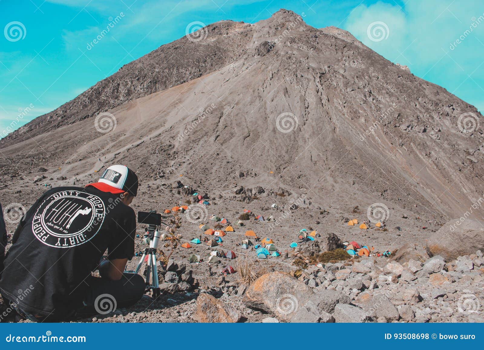 Merapi mount editorial stock photo. Image of camp, merapi - 93508698