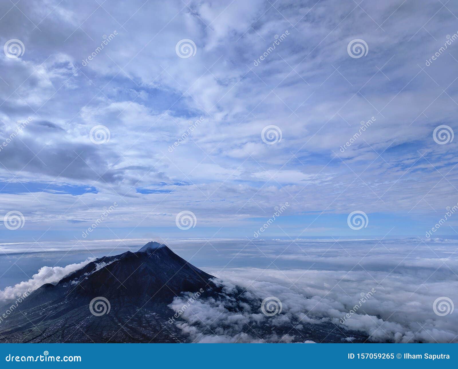 Merapi Mountain View in Boyolali, Central Java, Indonesia Stock Image ...