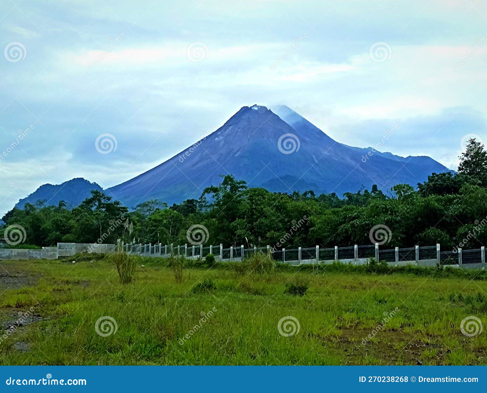 Merapi Volcano View from Kaliurang Yogyakarta Indonesia Stock Photo ...
