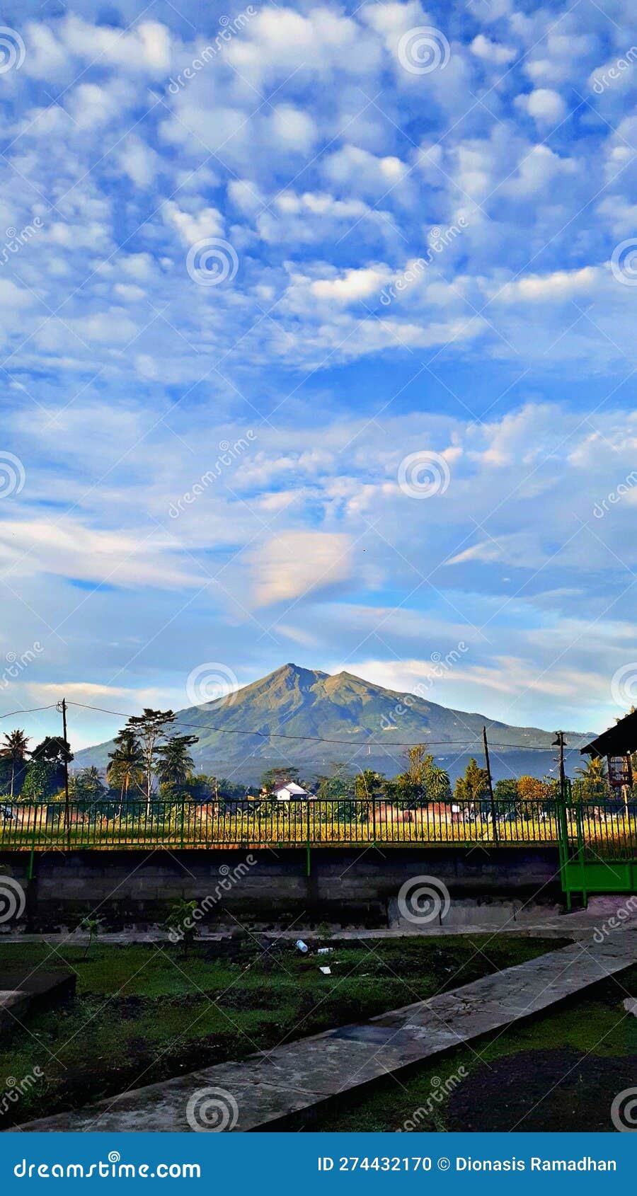 Merbabu Mountain in the Morning Stock Photo - Image of mountain ...