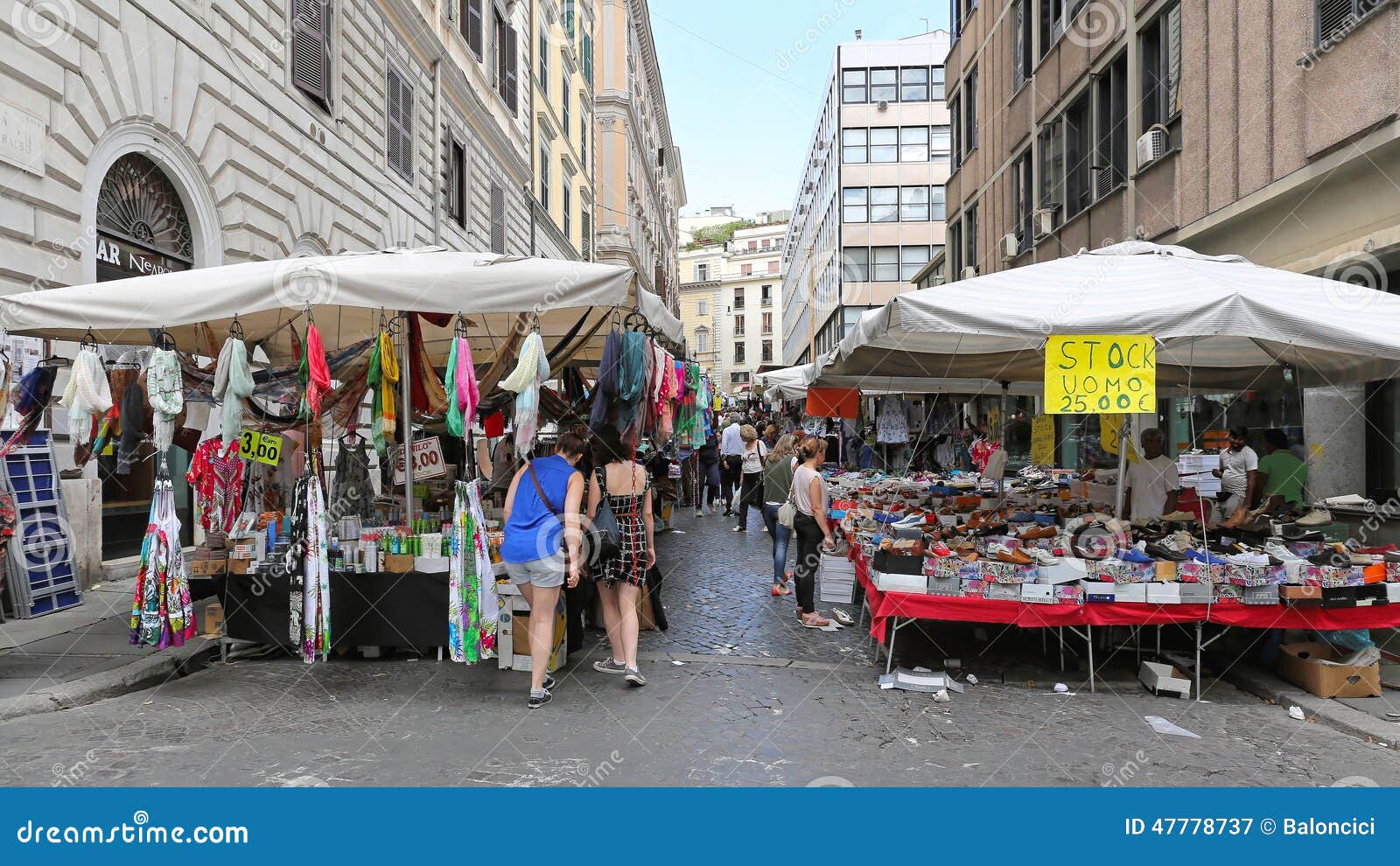 Mercado callejero Roma fotografía editorial. Imagen de editorial - 47778737