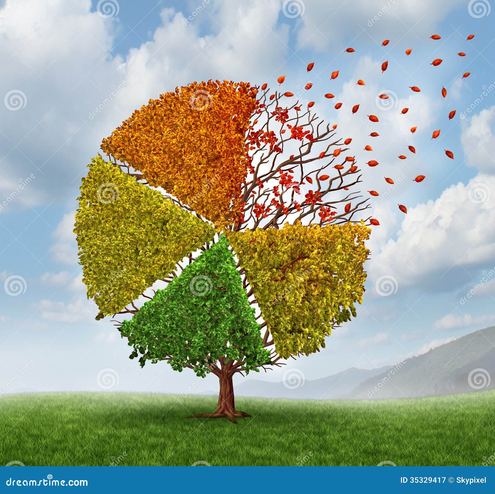 Mercado cambiante stock de ilustración. Ilustración de follaje - 35329417