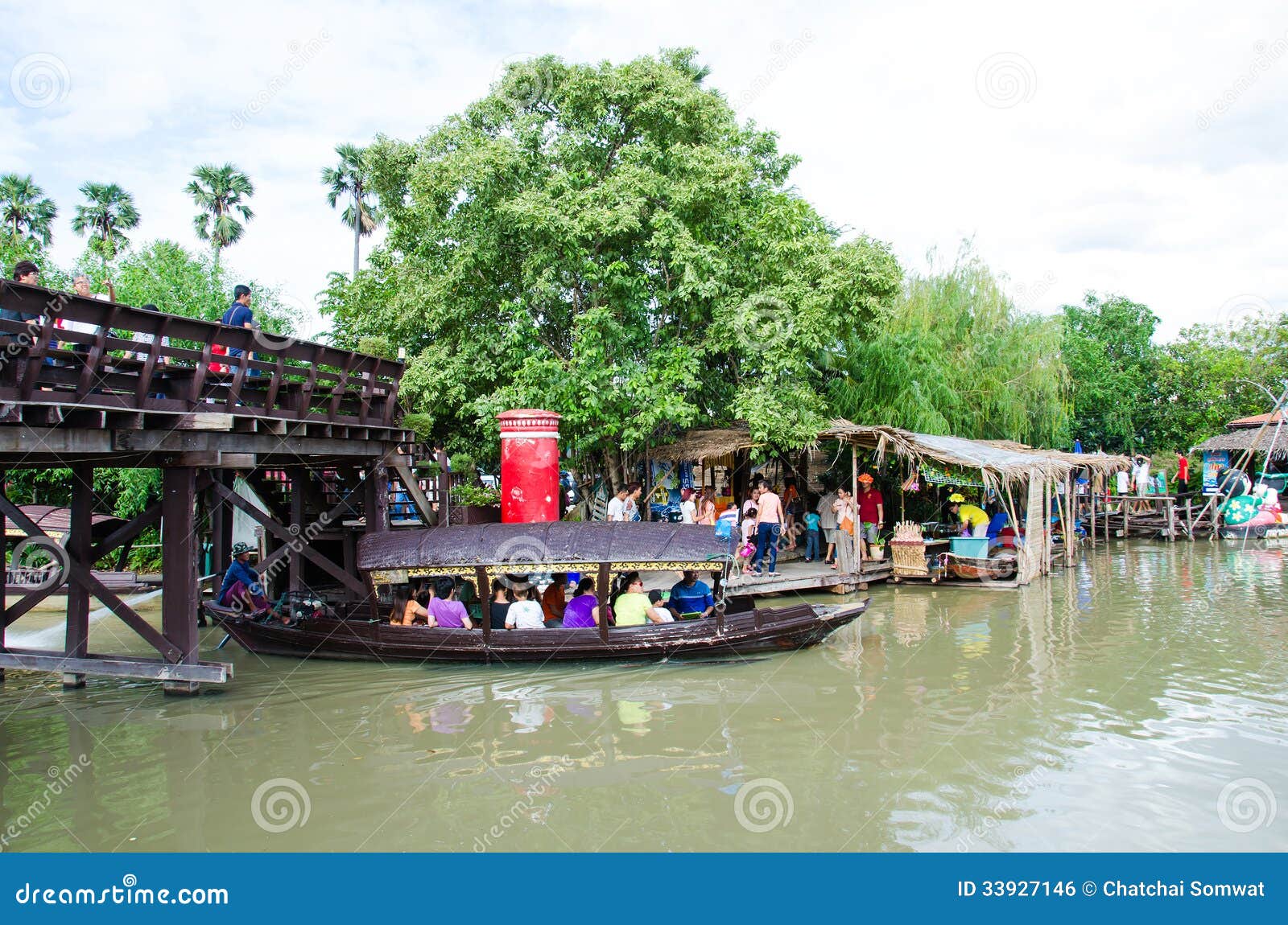 Mercado Flotante De Ayothaya Foto editorial - Imagen de escénico ...