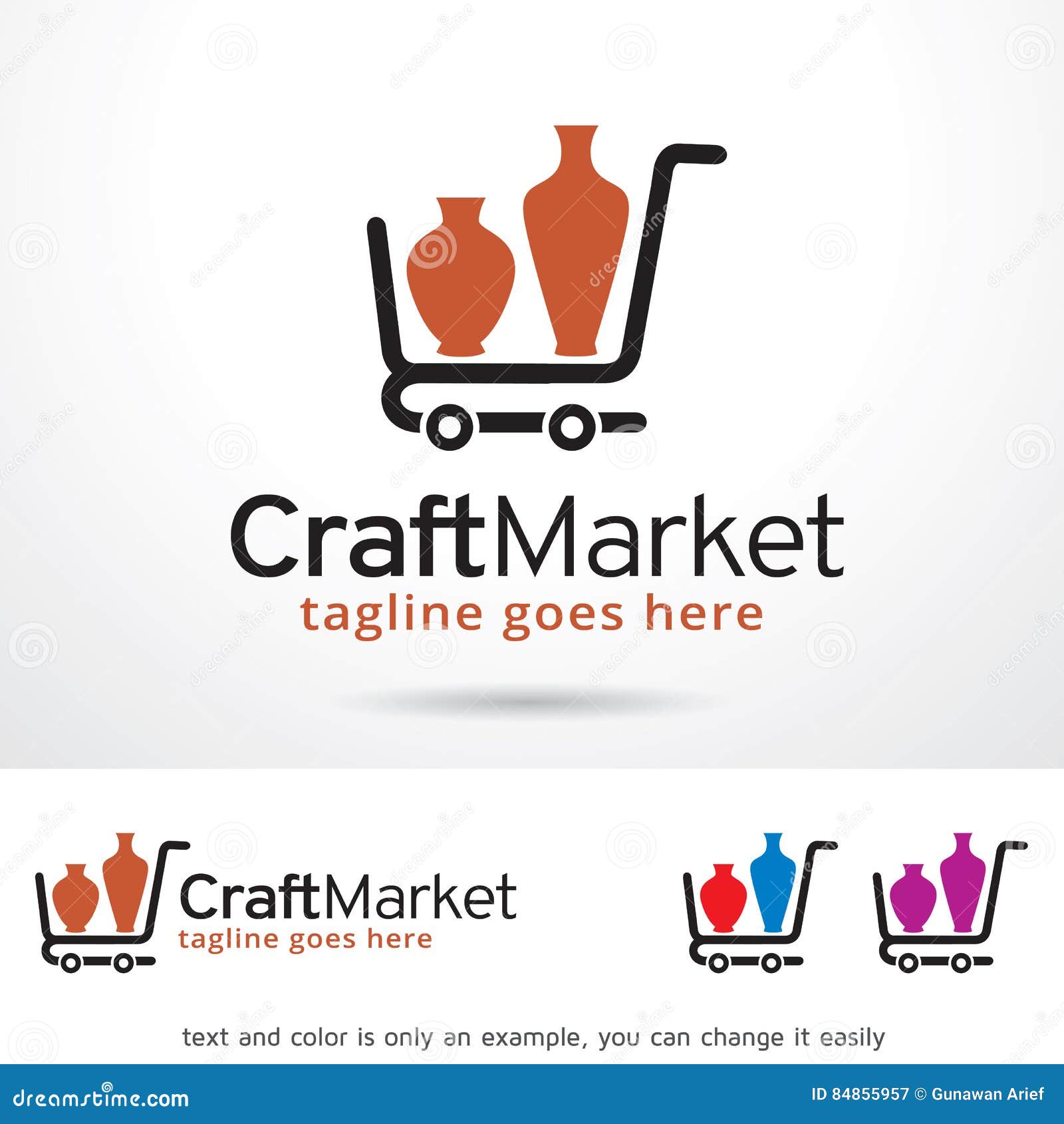 Mercato Logo Template Design Vector Del Mestiere Illustrazione ...