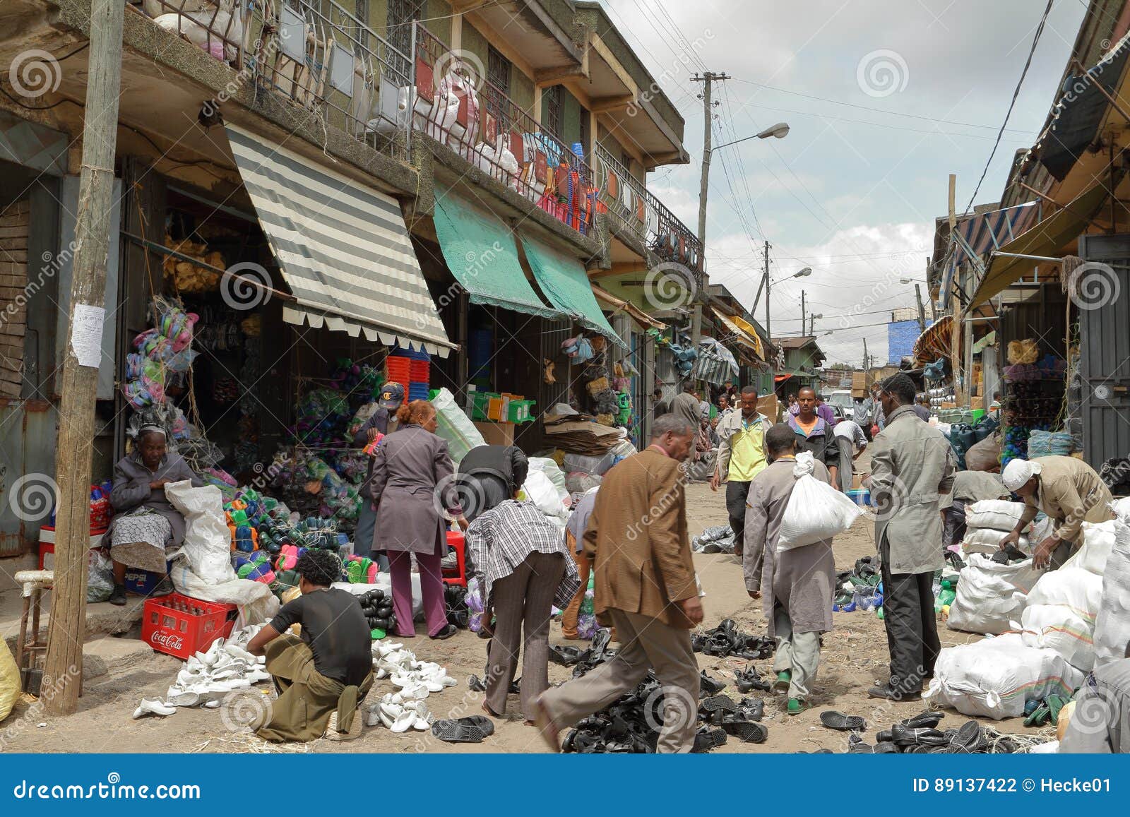 The Mercato Market of Addis Ababa Editorial Photography - Image of ...