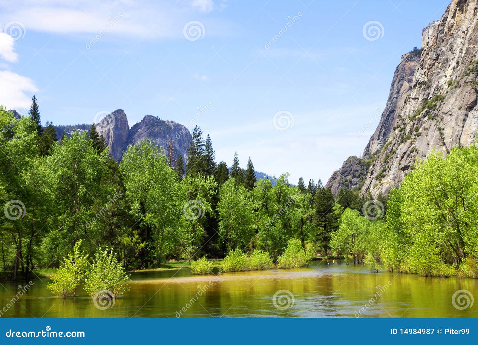 Merced River stock image. Image of sierra, park, california - 14984987