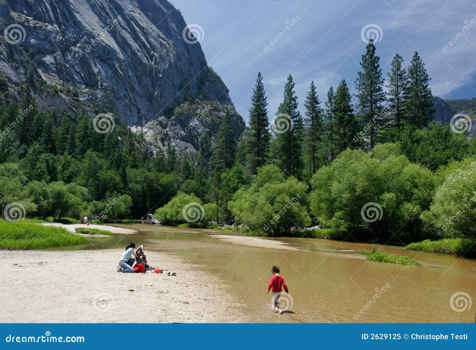 Merced River Sunrise - Yosemite Royalty-Free Stock Photo ...