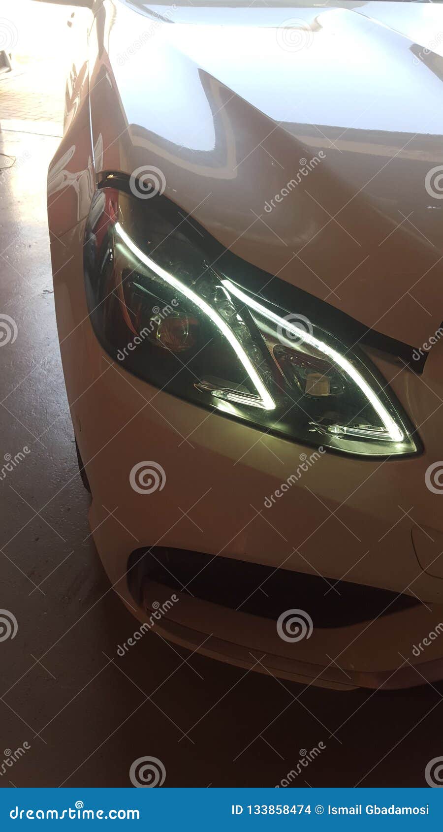 Mercedes-Benz E-class Headlight New Model Editorial Stock Image - Image ...