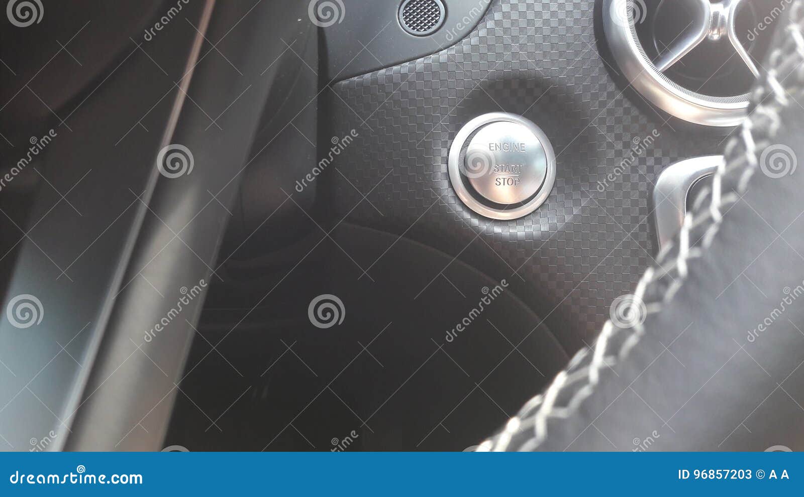 Mercedes Benz A200 2017 Push To Start Button Stock Image - Image of ...