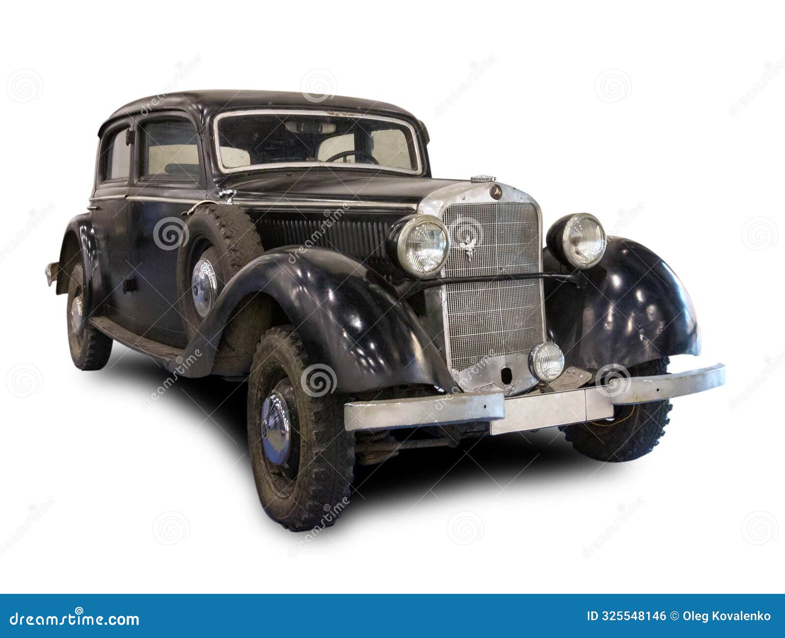 Mercedes-Benz 230 W143 1938. White Background Stock Photo - Image of ...