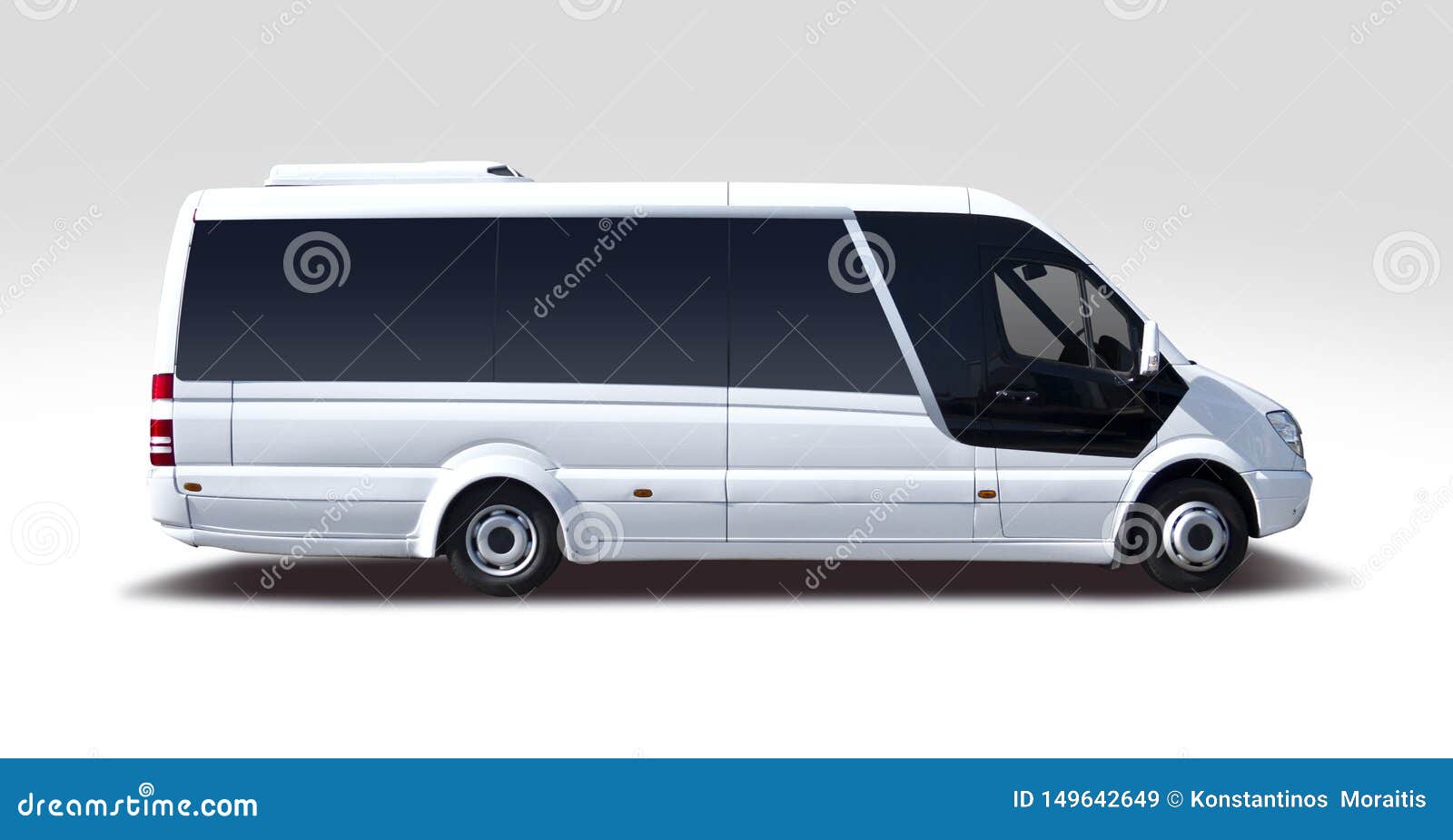 Mercedes-Benz White Luxury Mini Bus Isolated on White Stock Image ...