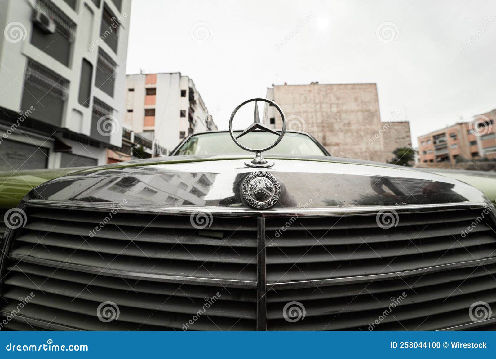 Mercedes Logo in the Front of a Retro Car Editorial Image - Image of ...