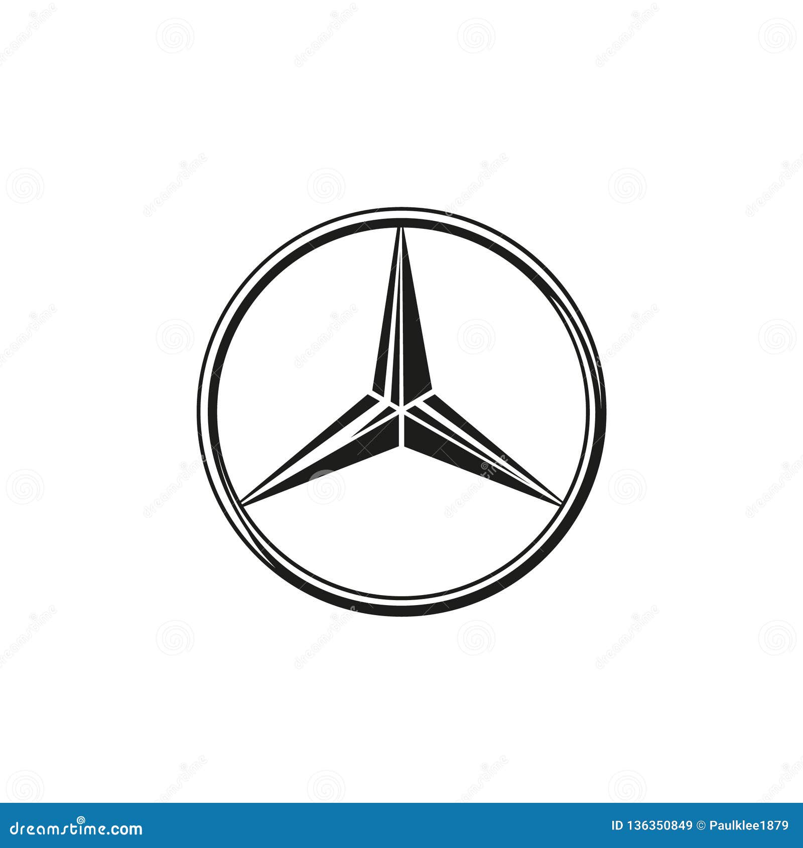 Mercedes Logo Vector redaktionelles stockbild. Illustration von ...