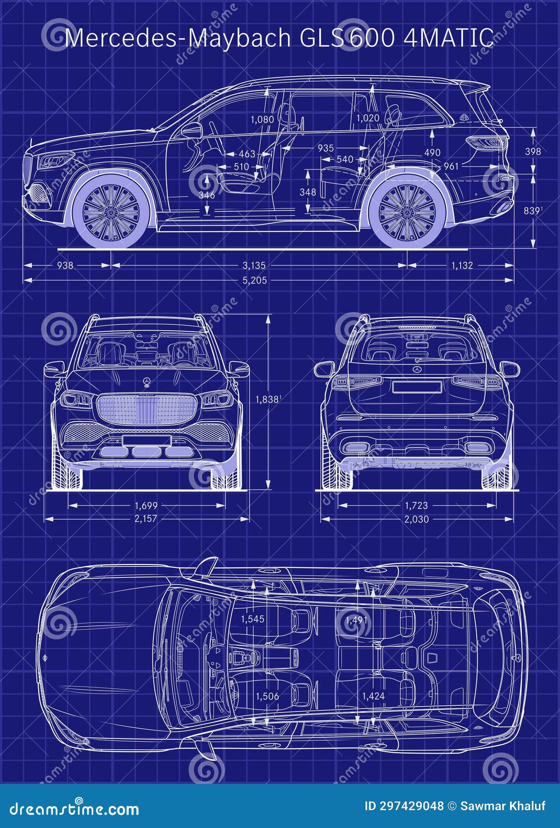 Mercedes Maybach Gls 600 4matic 2023 Stock Abbildung - Illustration von ...