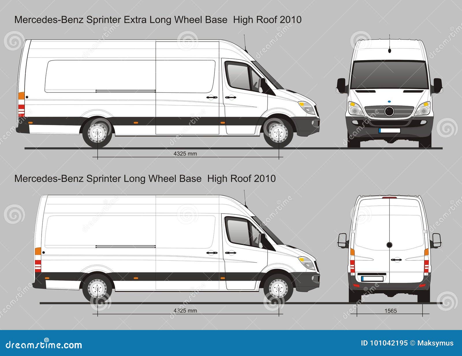Mercedes Sprinter Van LWB Und Extra-LWB Redaktionelles Bild ...