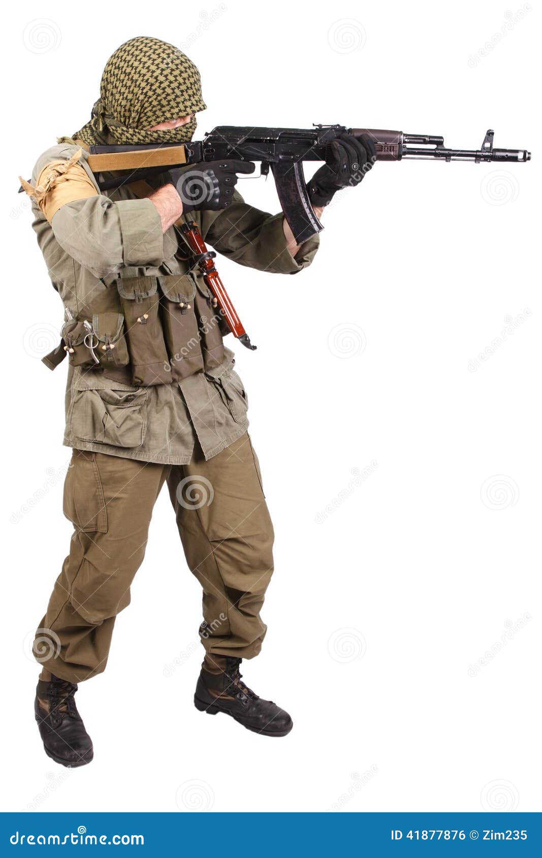Mercenário com AK 47 foto de stock. Imagem de balaclava - 41877876