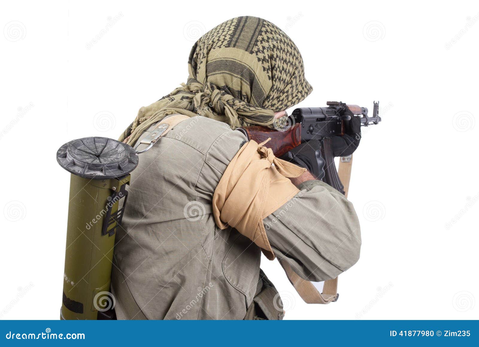 Mercenary with AK 47 gun stock photo. Image of handgun - 41877980