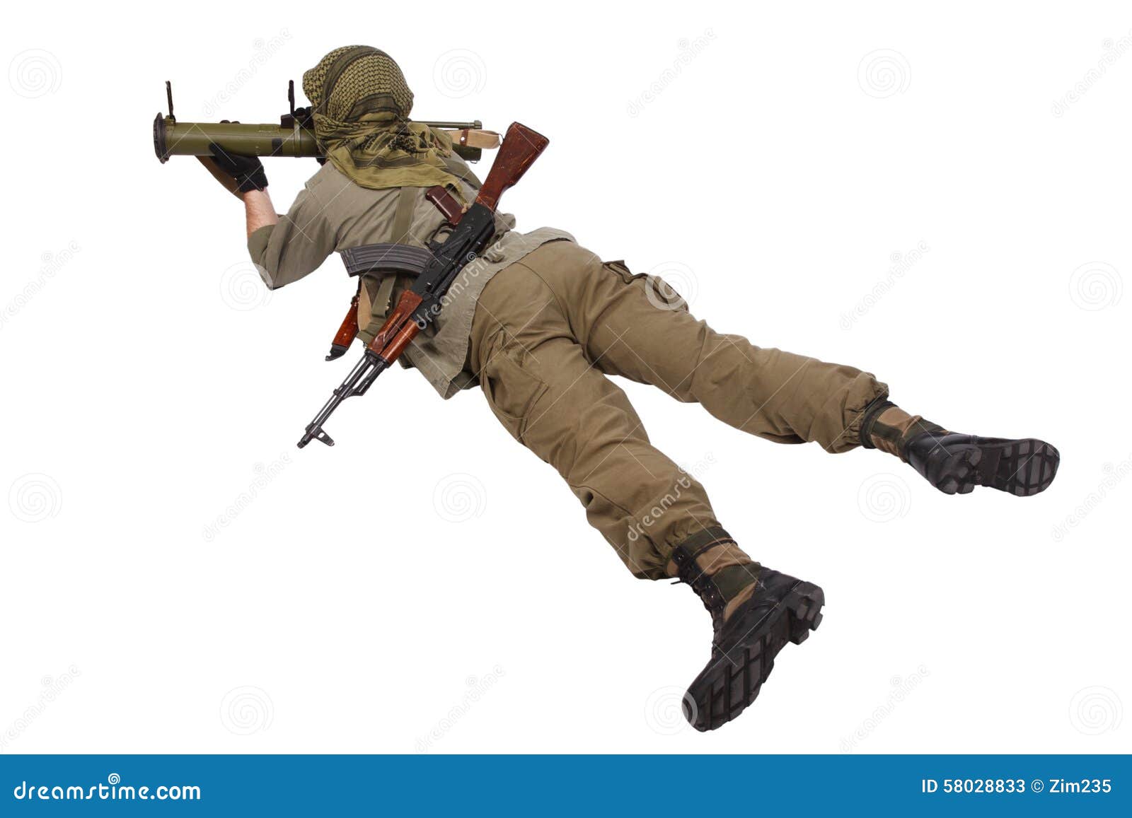 Mercenary with Anti-tank Rocket Launcher - RPG Stock Image - Image of ...