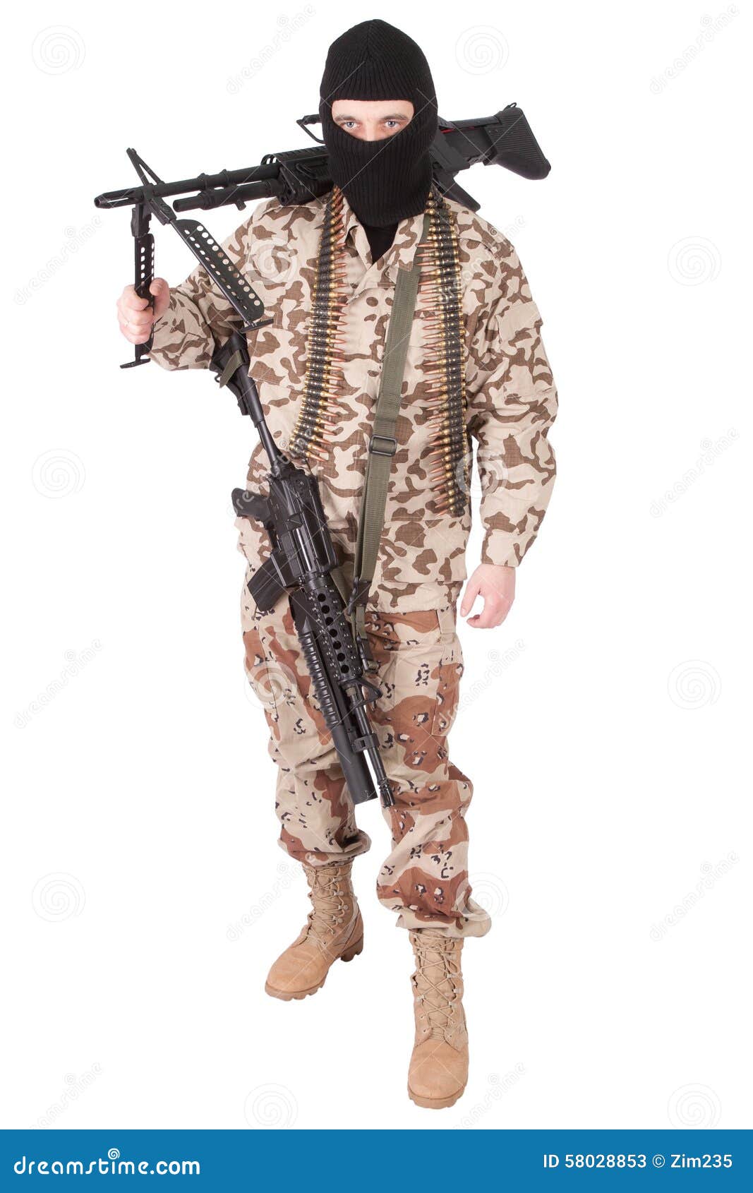 Mercenary with Gun - Soldier of Fortune Stock Image - Image of aiming ...