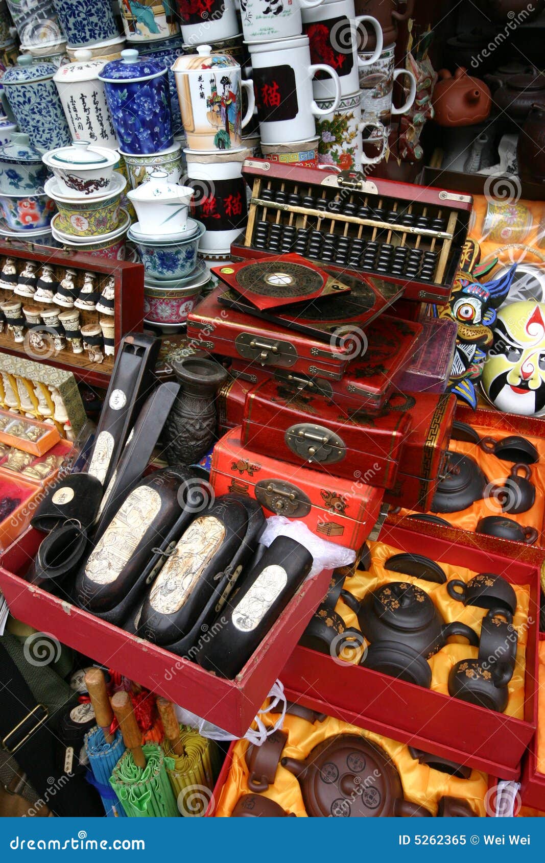 Merchandise in Chinese Store Stock Image - Image of crowded, shop: 5262365