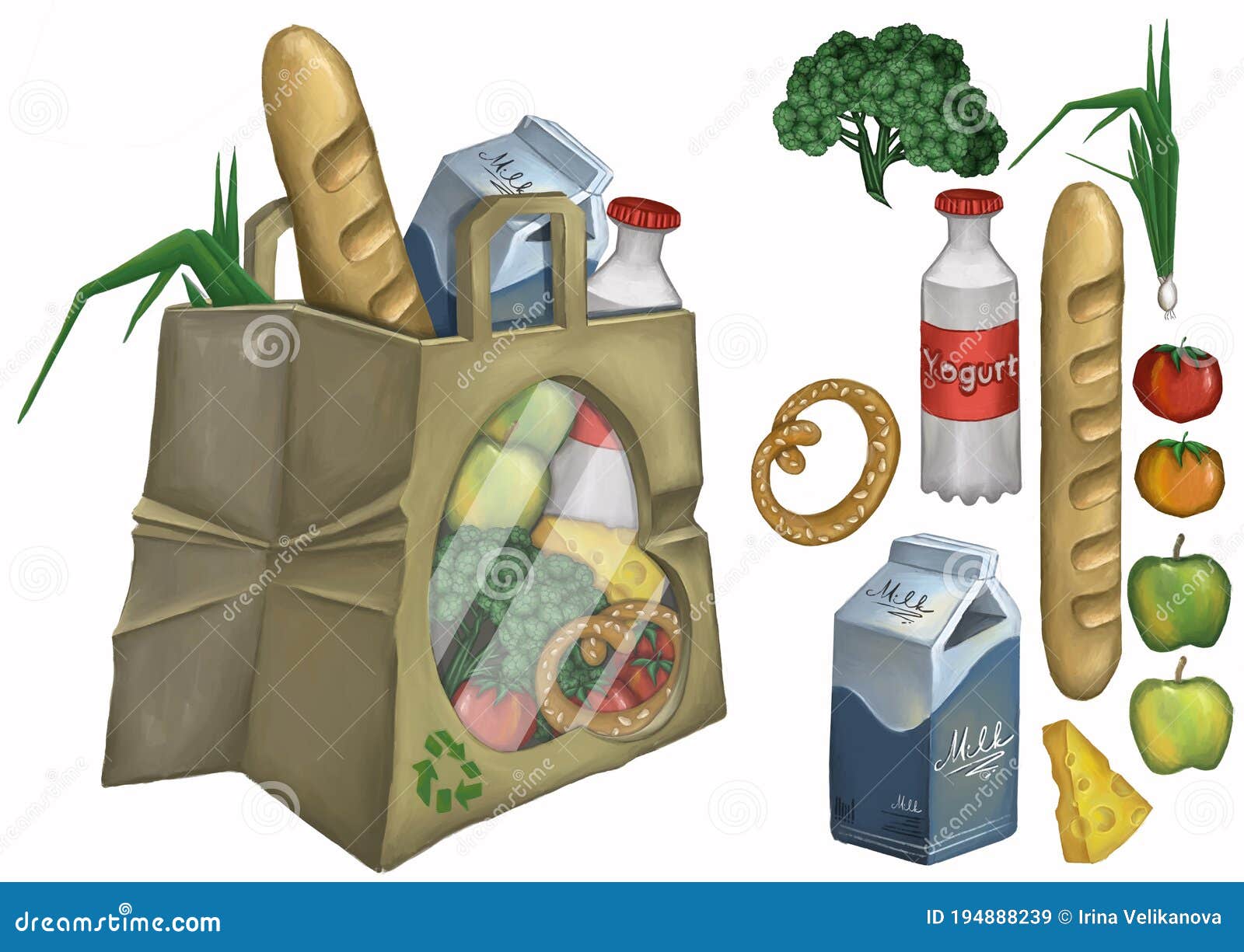 Merchandise and Consumer Products Shopping Bag . Stock Vector ...