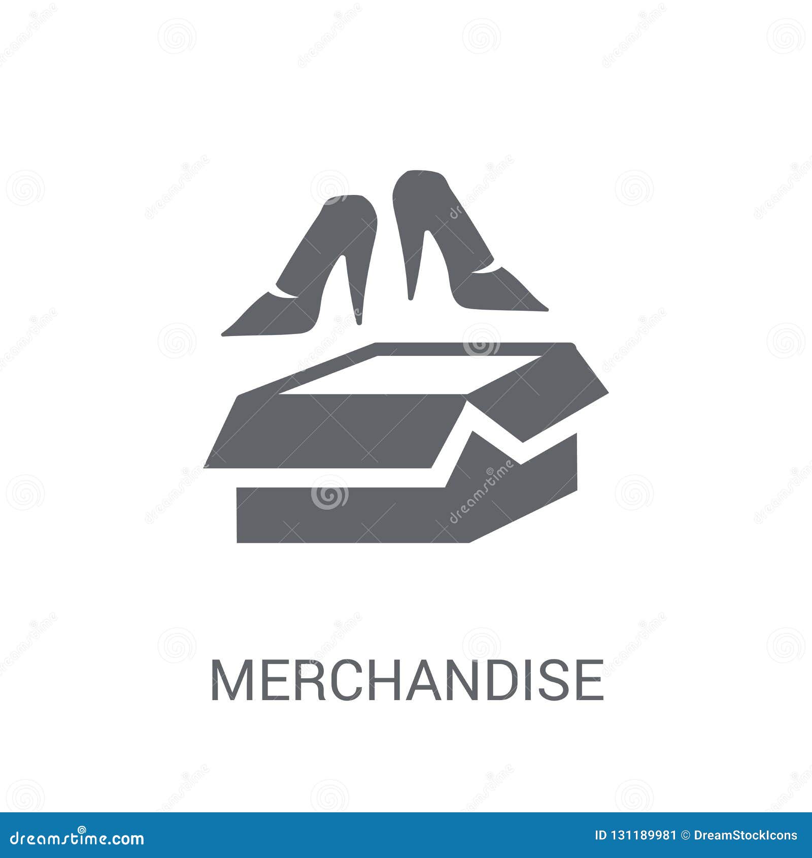Merchandise Icon. Trendy Merchandise Logo Concept on White Background ...
