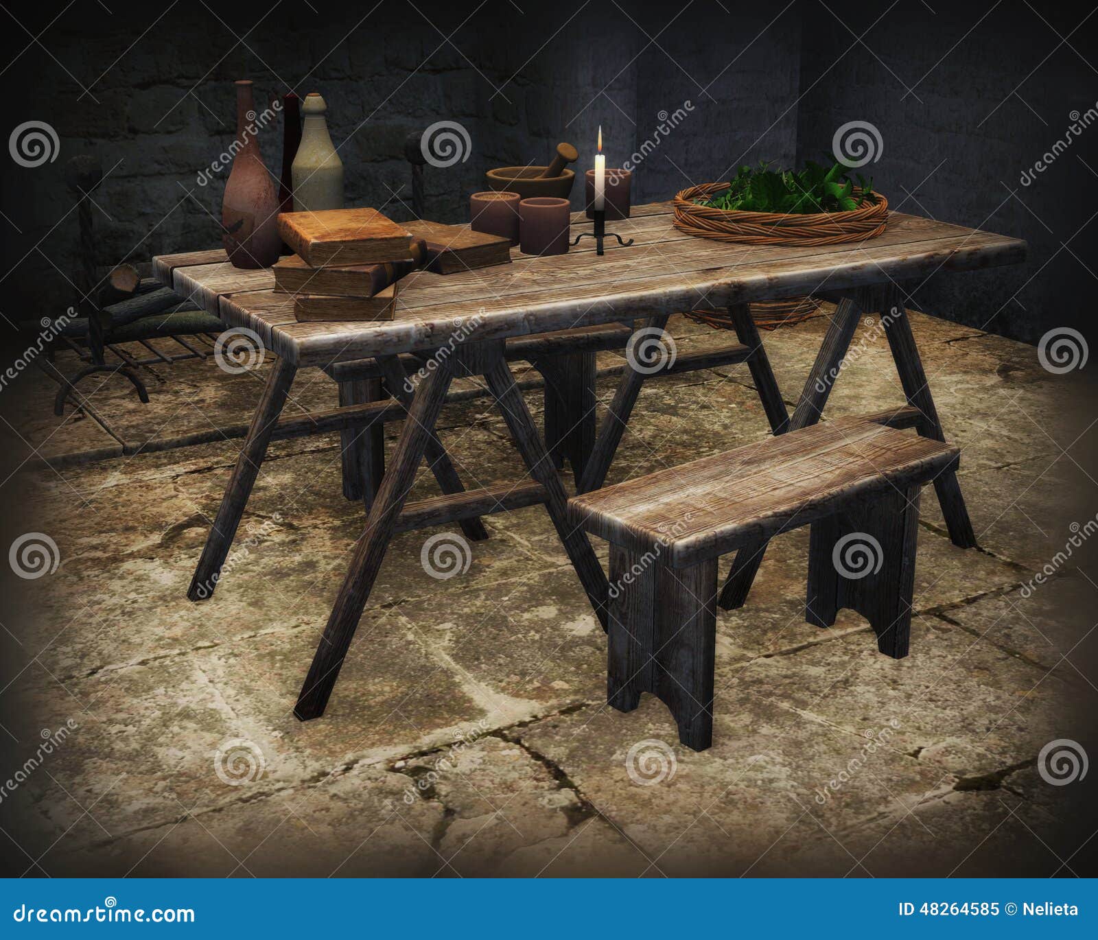 Merchant house dinner stock illustration. Illustration of setting ...