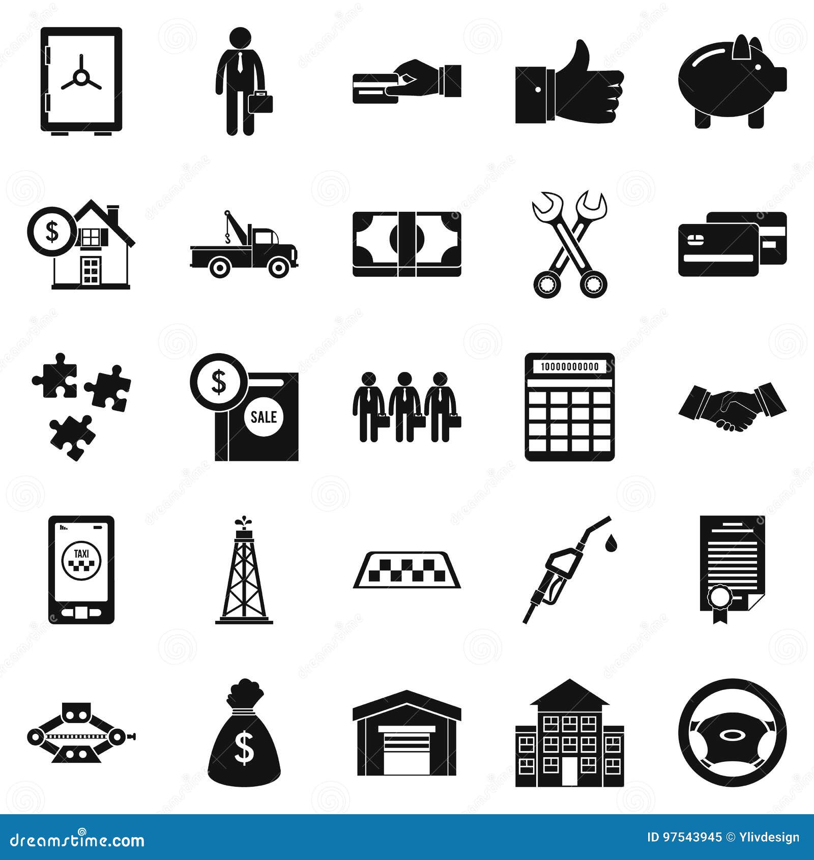 Merchant Icons Set, Simple Style Stock Vector - Illustration of cash ...