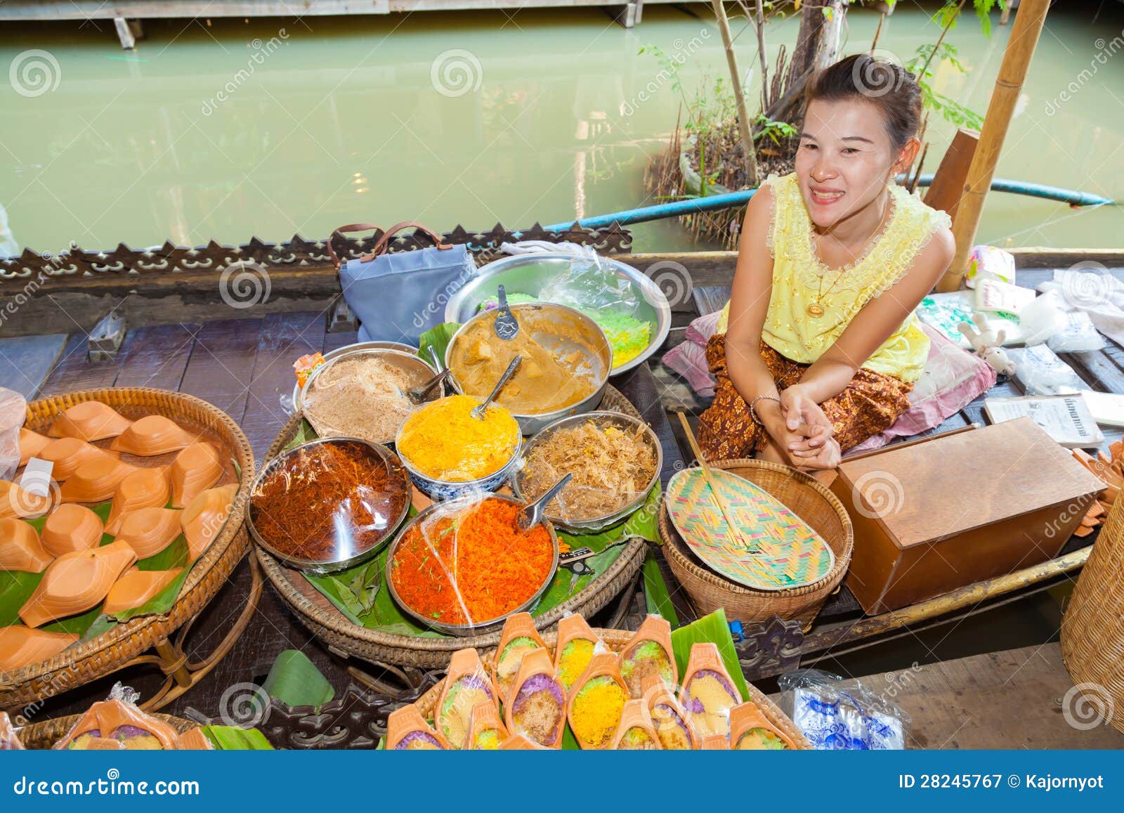 The Merchant Sale Thai Ancient Dessert Editorial Photography - Image of ...