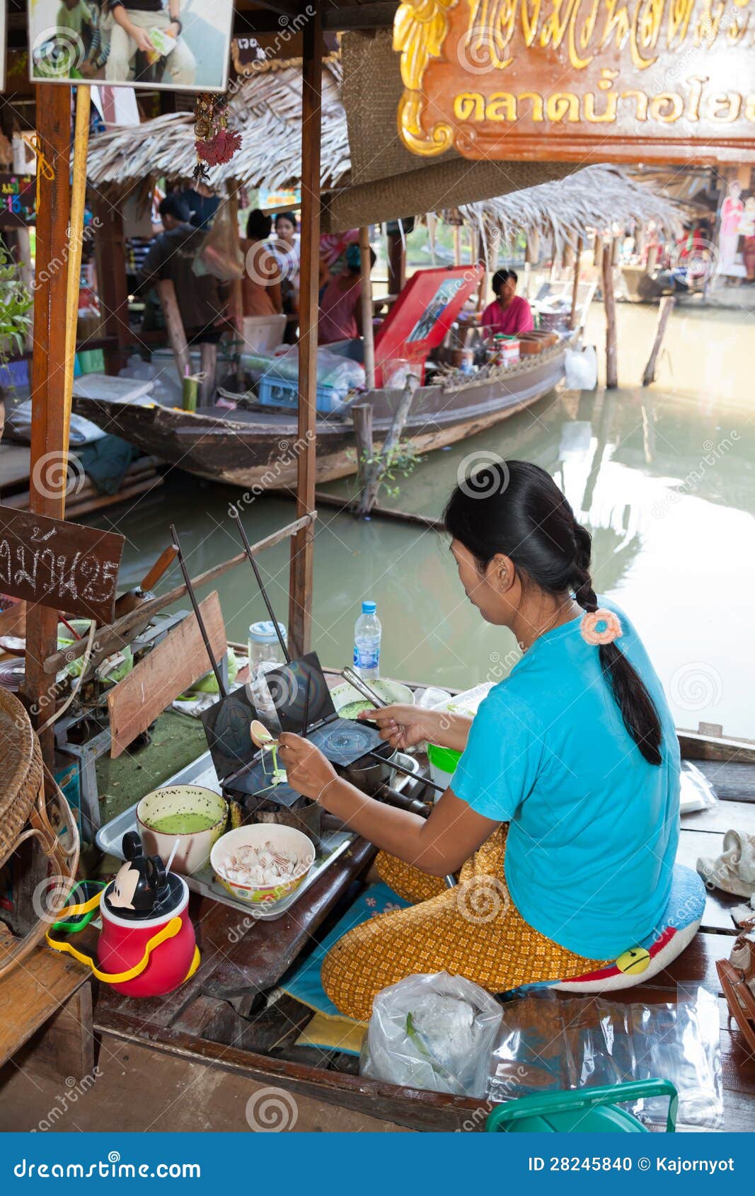 The Merchant Sale Thai Ancient Dessert Editorial Image - Image of ...