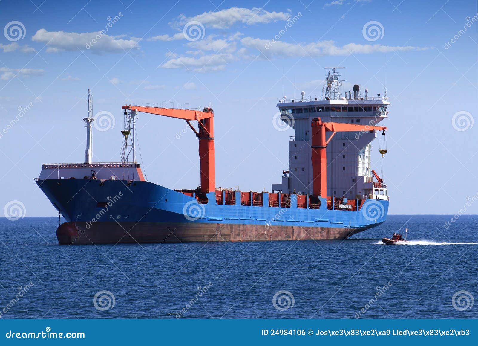 A Merchant Ship Underway At Sea In Rough Weather Royalty-Free Stock ...