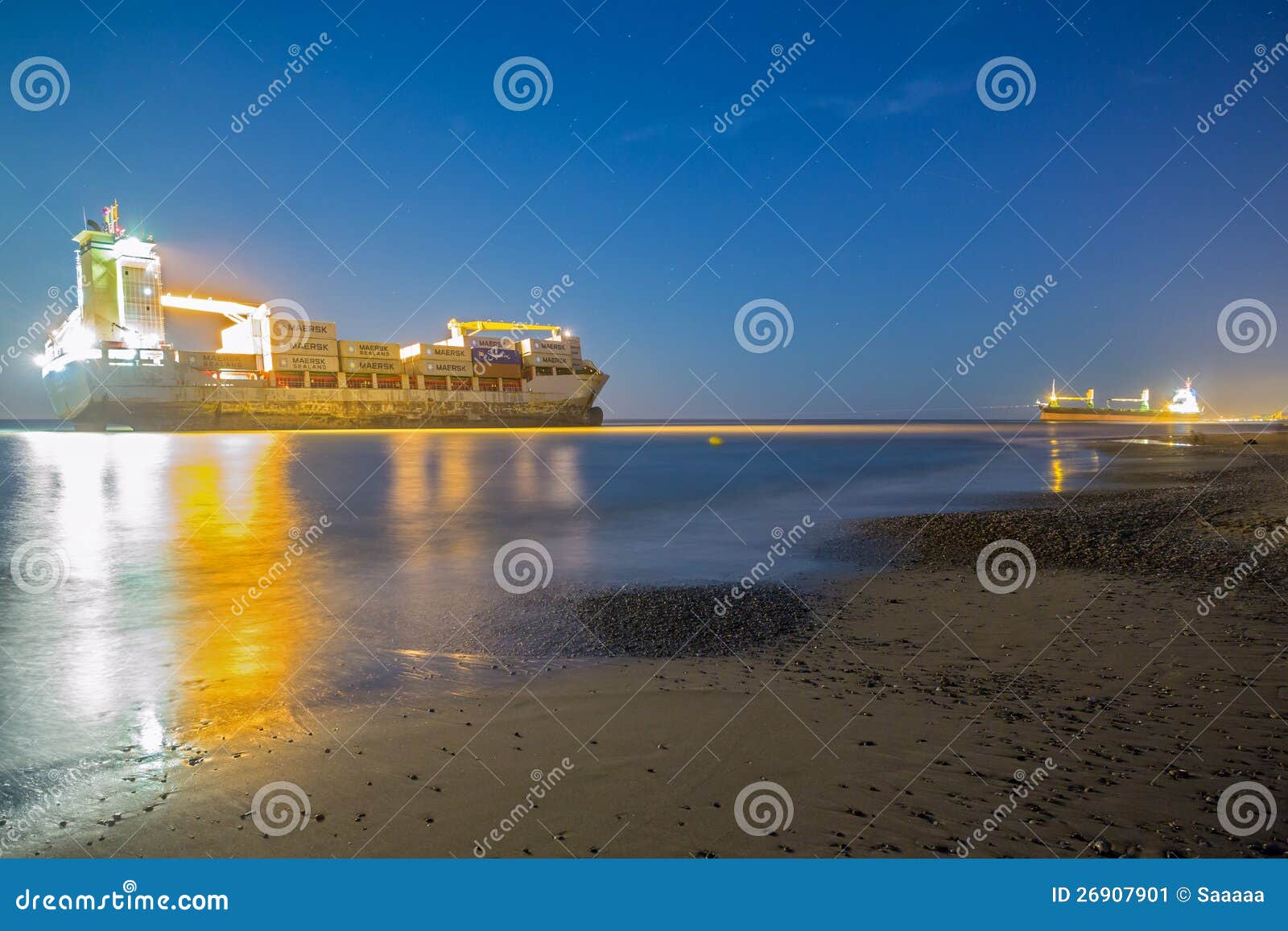 Merchant Ship editorial photo. Image of industrial, coastline - 26907901