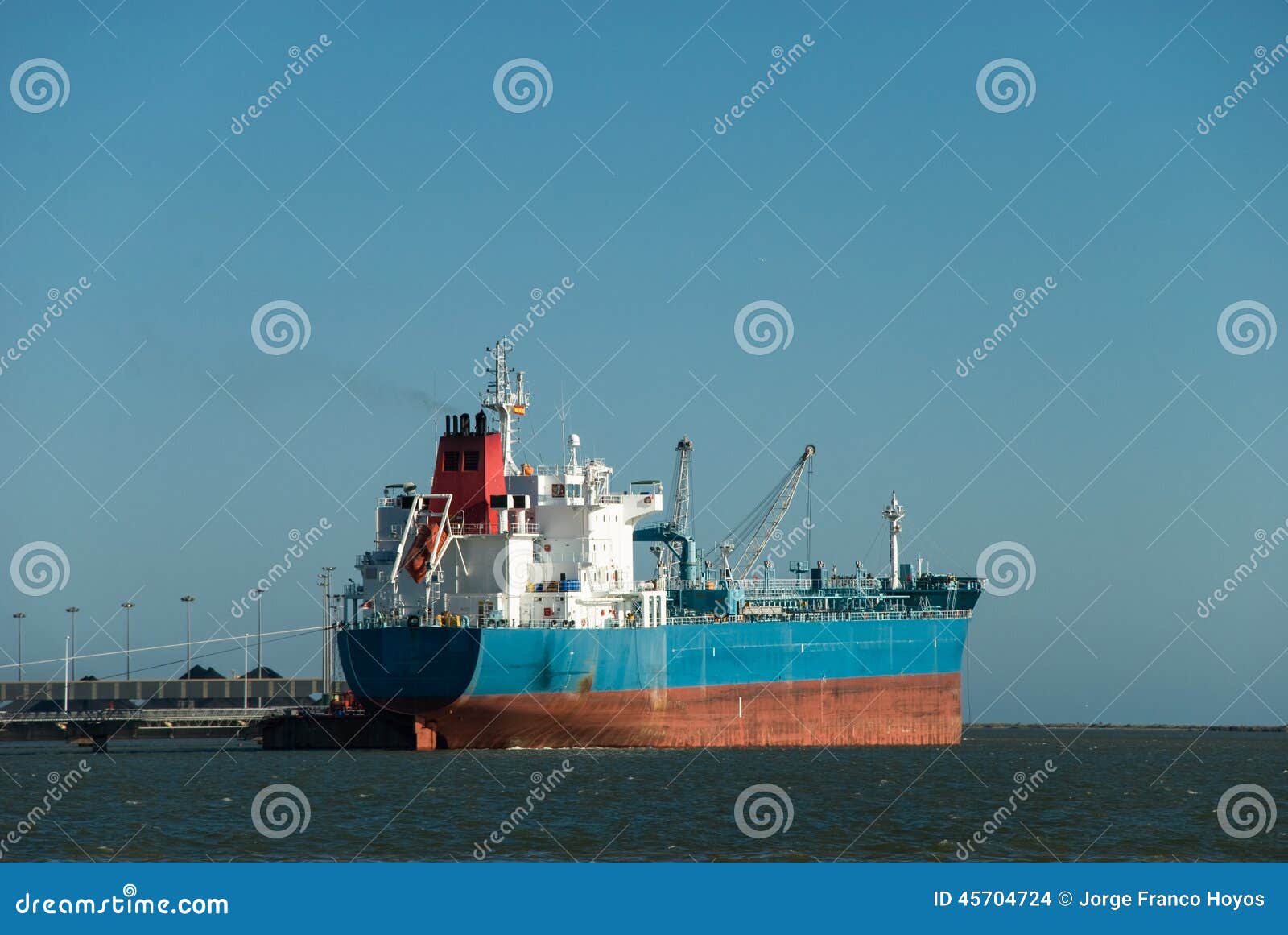 Merchant ship stock photo. Image of chimney, shipping - 45704724