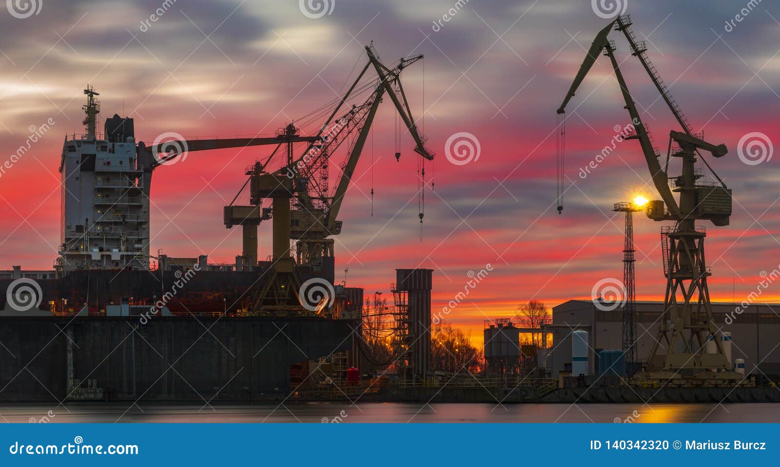 Merchant Ship in the Dry Dock of the Repair Yard Editorial Image ...