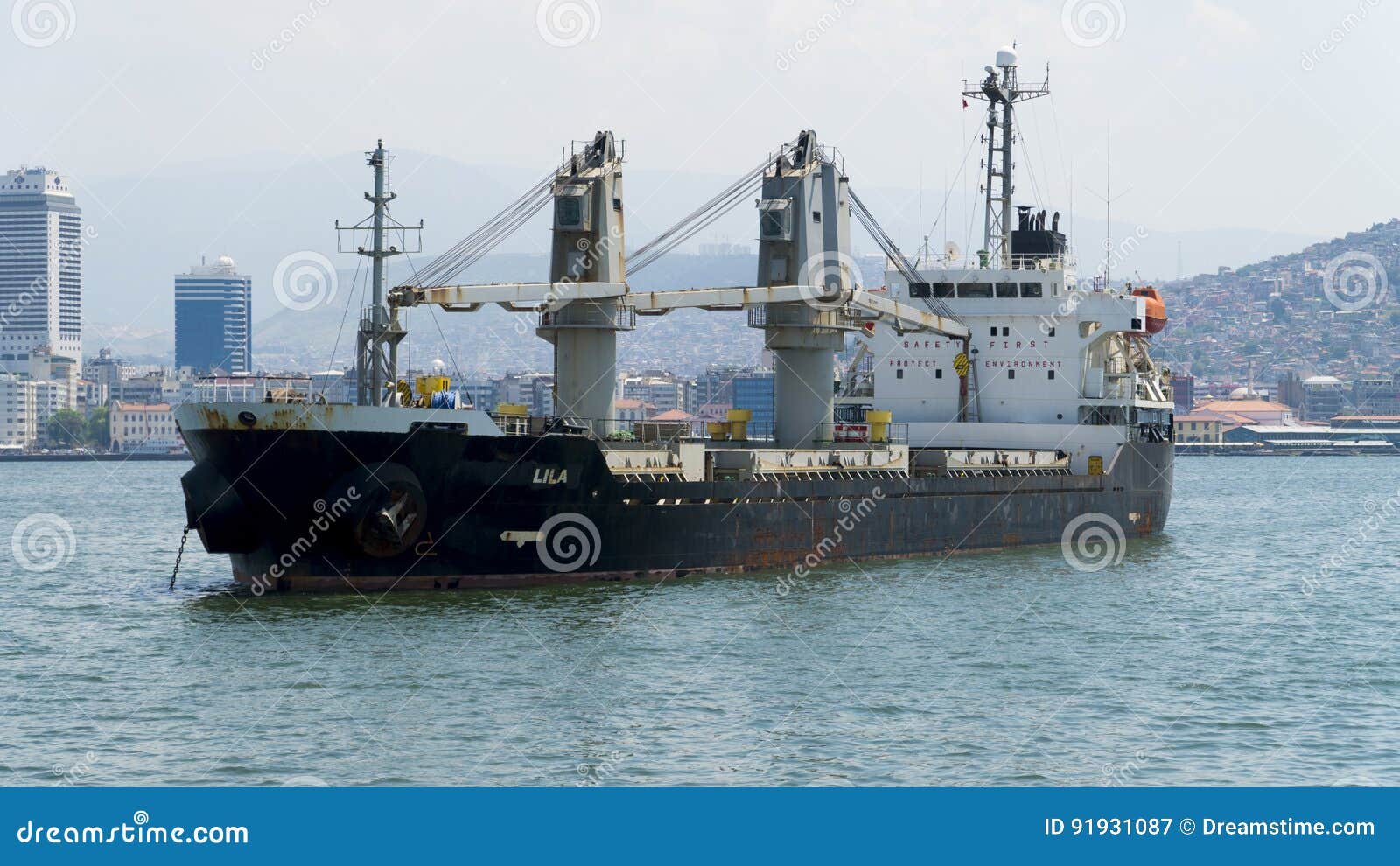 Merchant ship on sea editorial photography. Image of merchant - 91931087