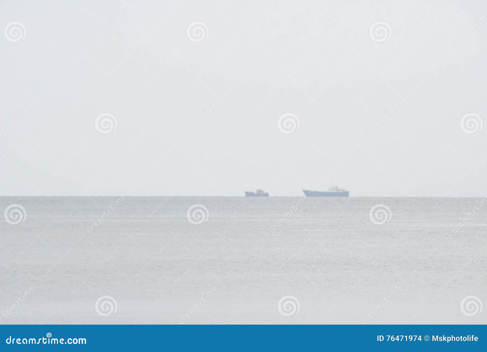 Merchant Ships on the Open Water Stock Photo - Image of ocean, ship ...