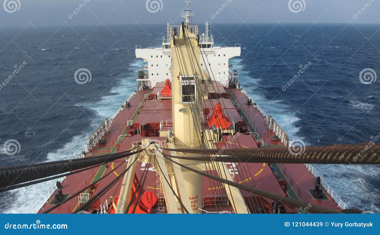 The Merchant Vessel Underway in the Sea Stock Image - Image of ...