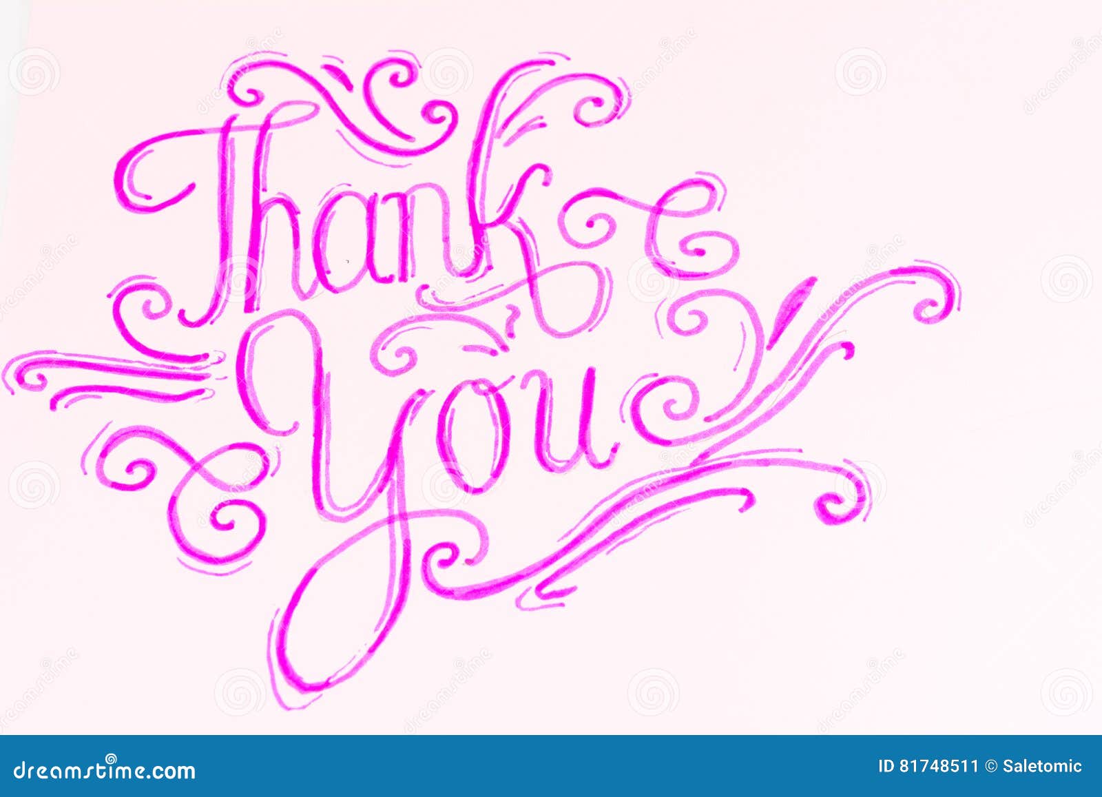 Merci Calligraphie Manuscrite Illustration Stock - Illustration du ...