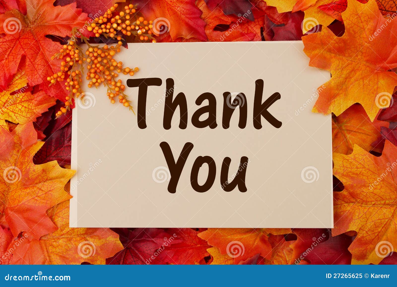 Merci Carder Avec Des Lames D'automne Image stock - Image du automne ...