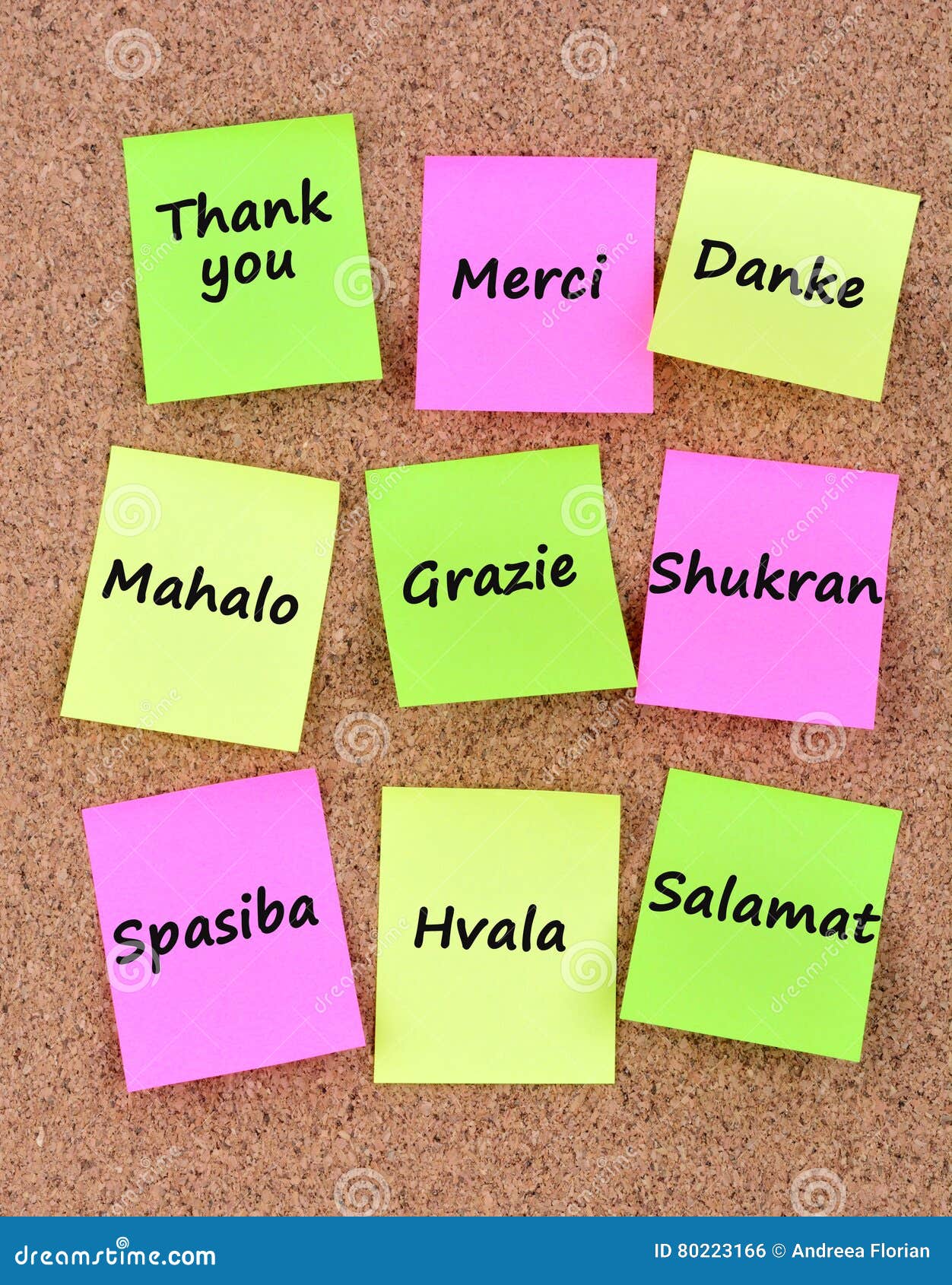 Merci Dans Différents Langages Photo stock - Image du important, vert ...