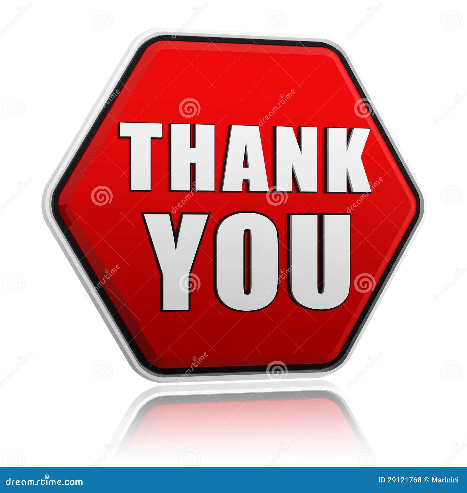 Merci Dans Le Drapeau Rouge D'hexagone Illustration Stock ...