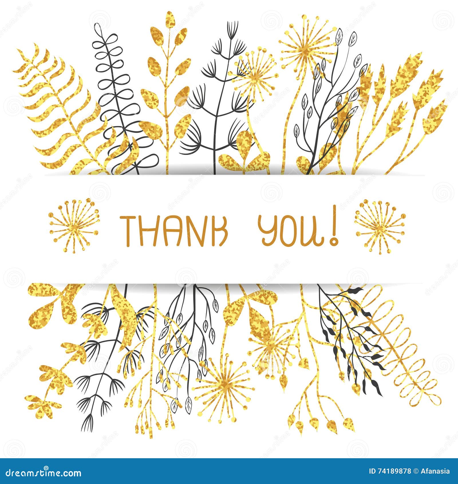 Merci Design De Carte Floral Illustration de Vecteur - Illustration du ...
