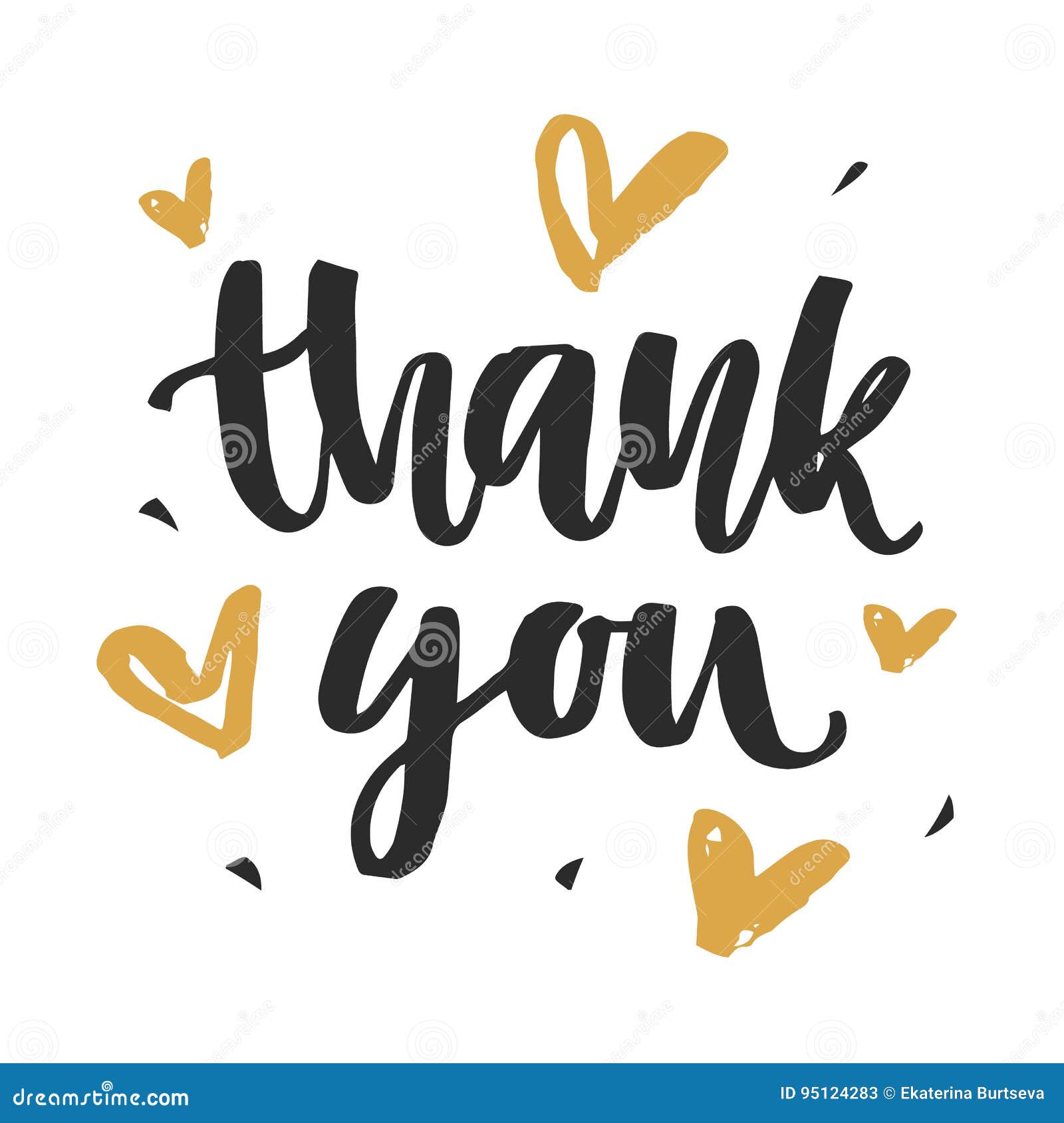 Merci Lettrage Manuscrit Calligraphie Moderne Illustration de Vecteur ...