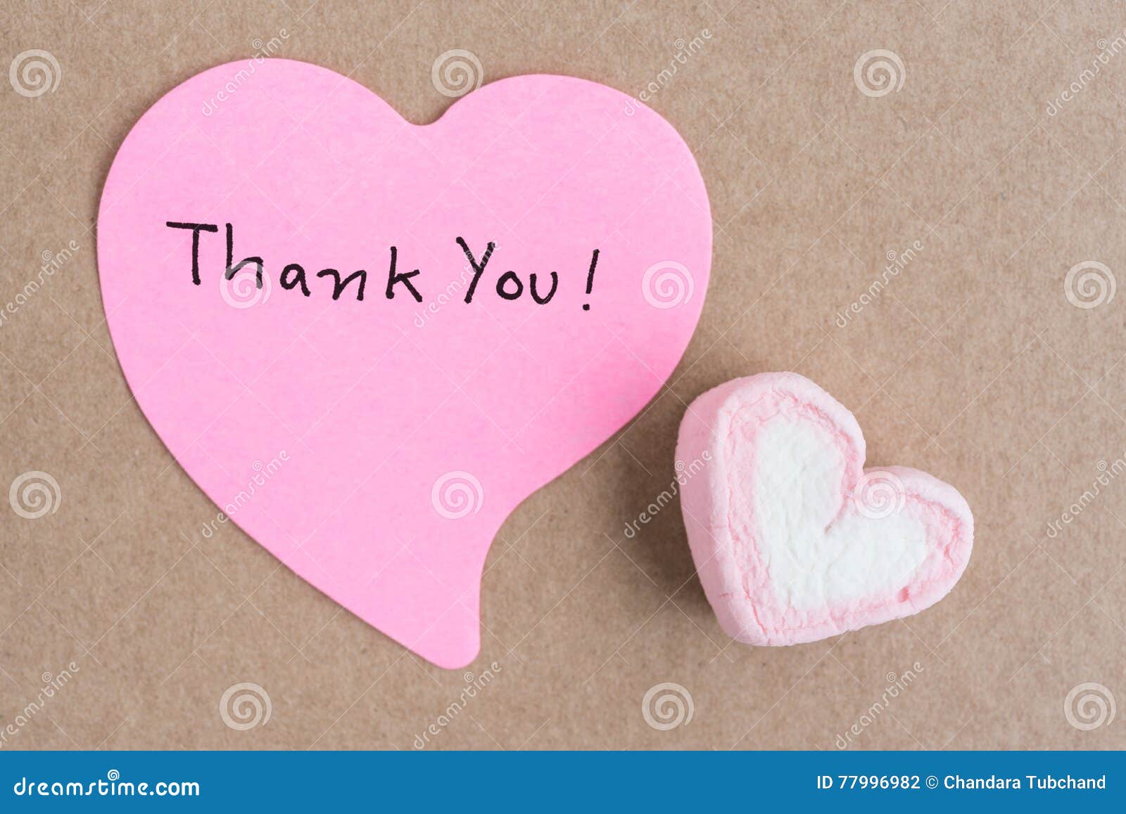 Merci Noter En Papier De Forme De Coeur Photo stock - Image du ...