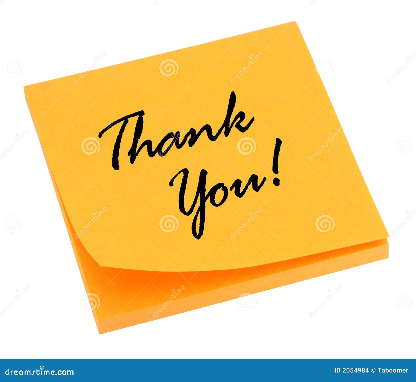 Merci orange photo stock. Image du notepaper, note, isolement - 2054984