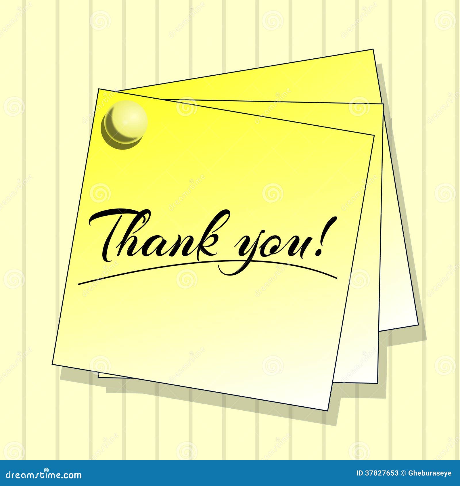Merci post-it illustration stock. Illustration du bulletin - 37827653