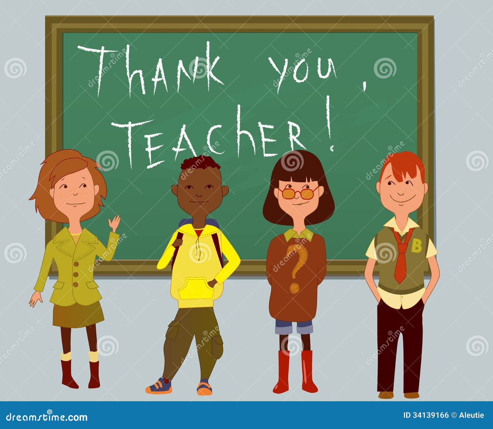 Merci, professeur illustration de vecteur. Illustration du carte - 34139166