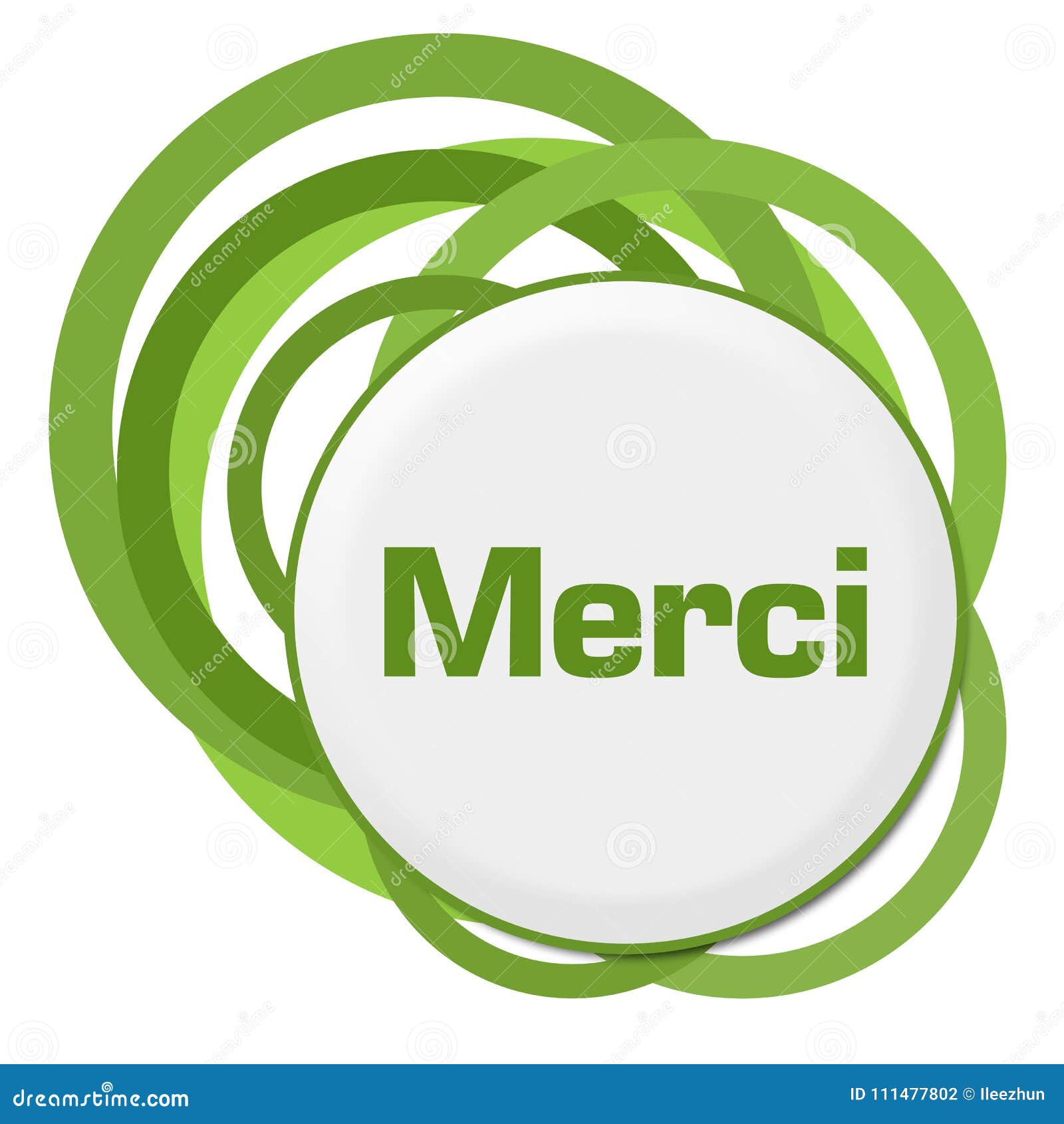 Merci Random Green Rings stock illustration. Illustration of ...