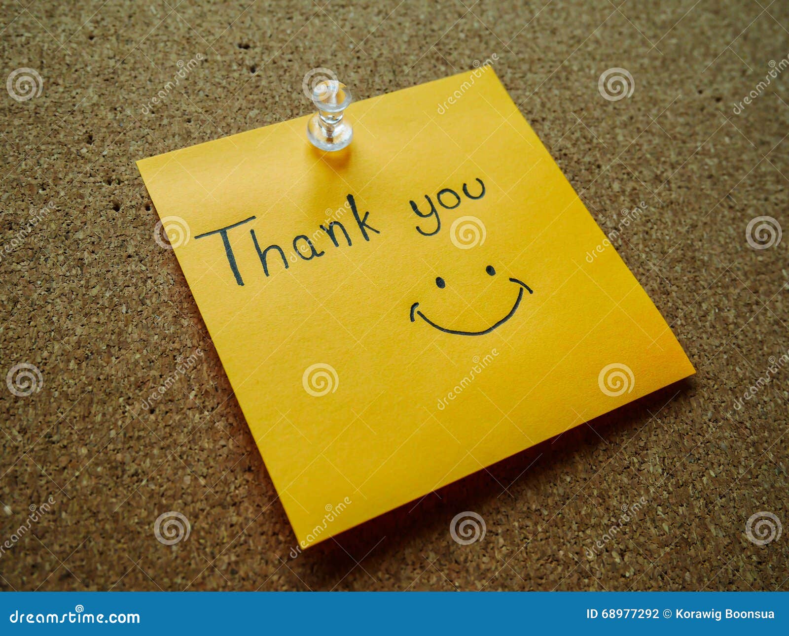 Merci Sur La Note De Post-it Photo stock - Image du papier ...