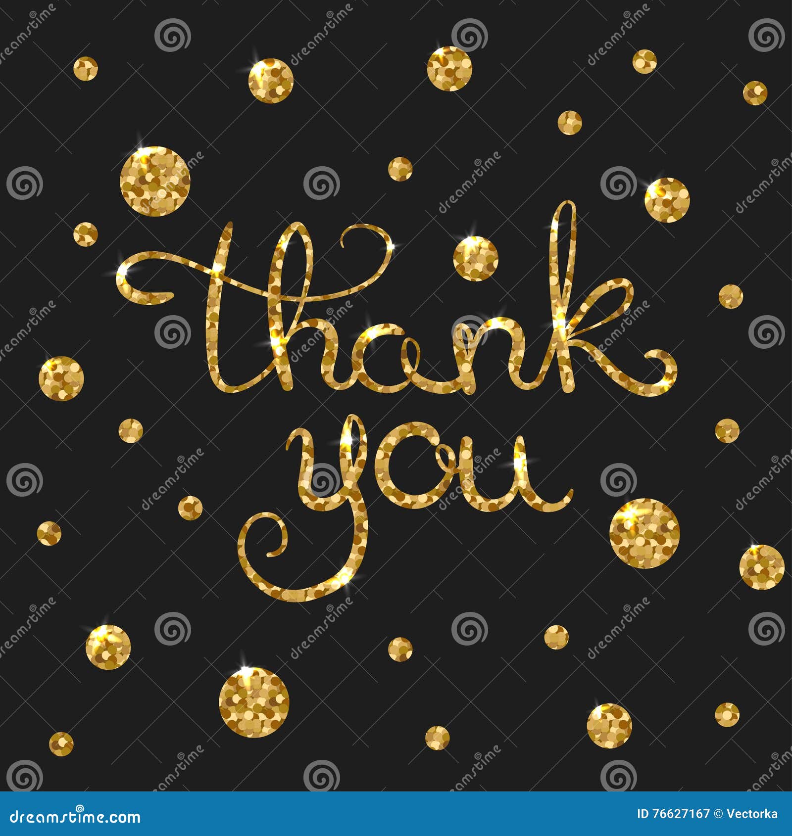 Merci Texte D'or De La Carte Calligraphie Moderne De Brosse ...